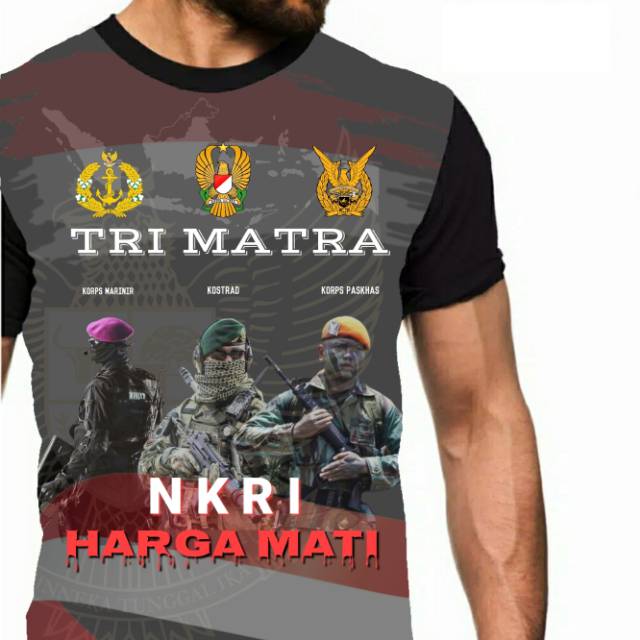 Jual Kaos Tri Matra TNI tentara angkatan Indonesia army ABRI doreng ...
