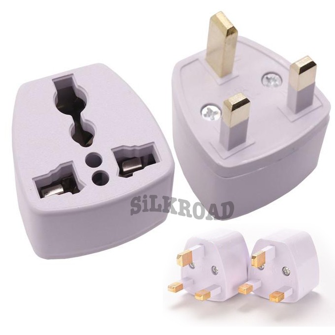 Jual UK Colokan 3 Pin Kaki Power Plug Adapter Converter EU US AU UK to ...