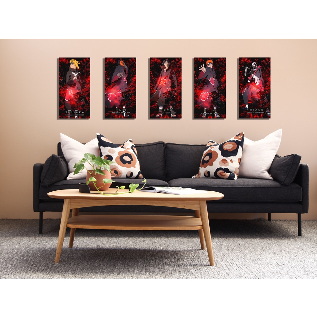 Jual Hiasan Dinding Anime Naruto 1 set besar 15x30cm tebal 6mm | Shopee ...