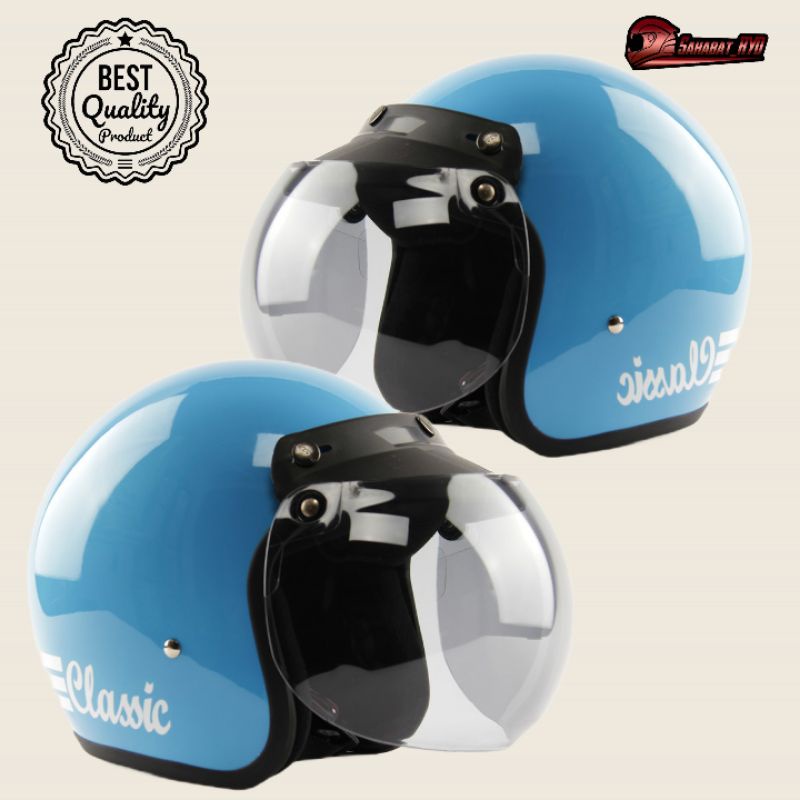 Jual HELM CEWEK COWOK KEREN MURAH BOGO KLASIK RETRO SNI DEWASA COUPLE ...