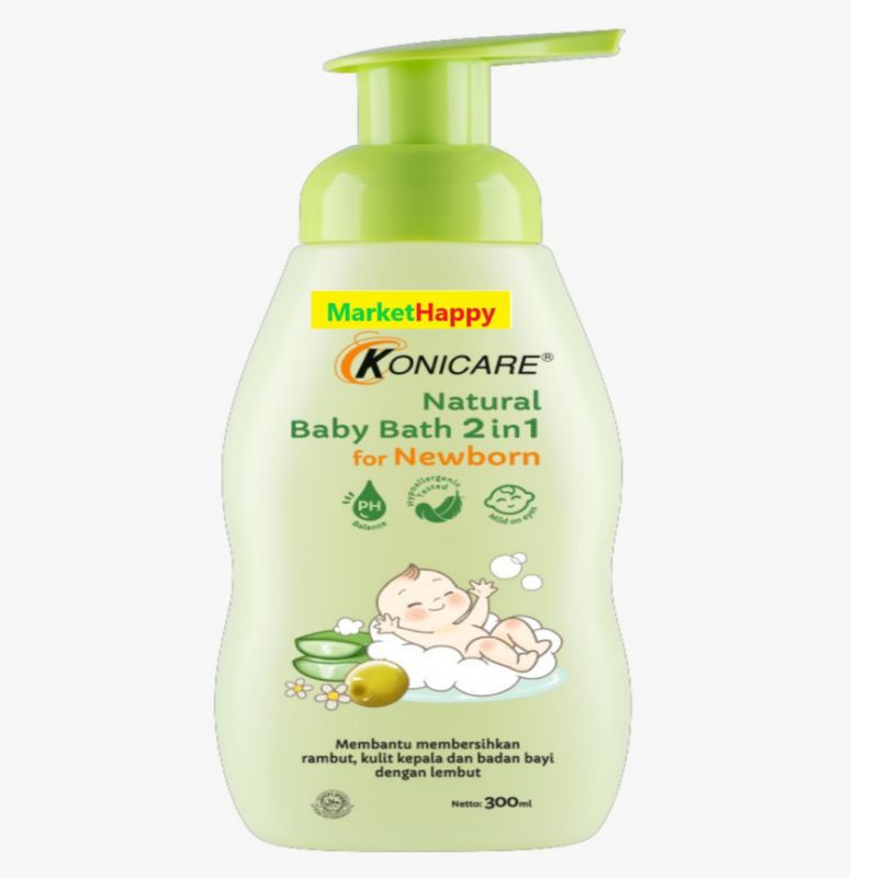 Jual KONICARE NATURAL BABY BATH 2IN1 & FOR NEWBORN PUMP 300ML | Shopee ...