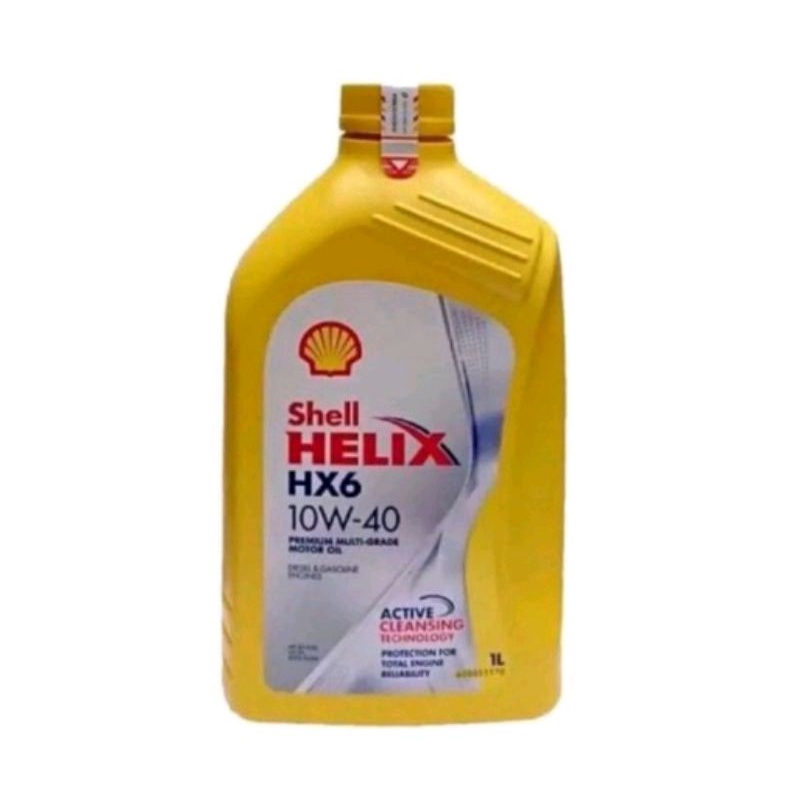 Jual OLI SHELL HELIX HX6 SAE 10W-40 ISI 1LITER TEMBUS BARCODE SHELL ...