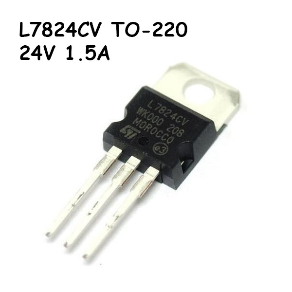 Jual L7824 L7824CV LM7824 LM 7824 TO-220 Positive Voltage Regulator 24V ...