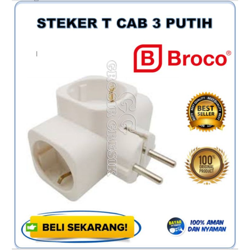 Jual STEKER T CABANG 3 PUTIH GROSIR | Shopee Indonesia
