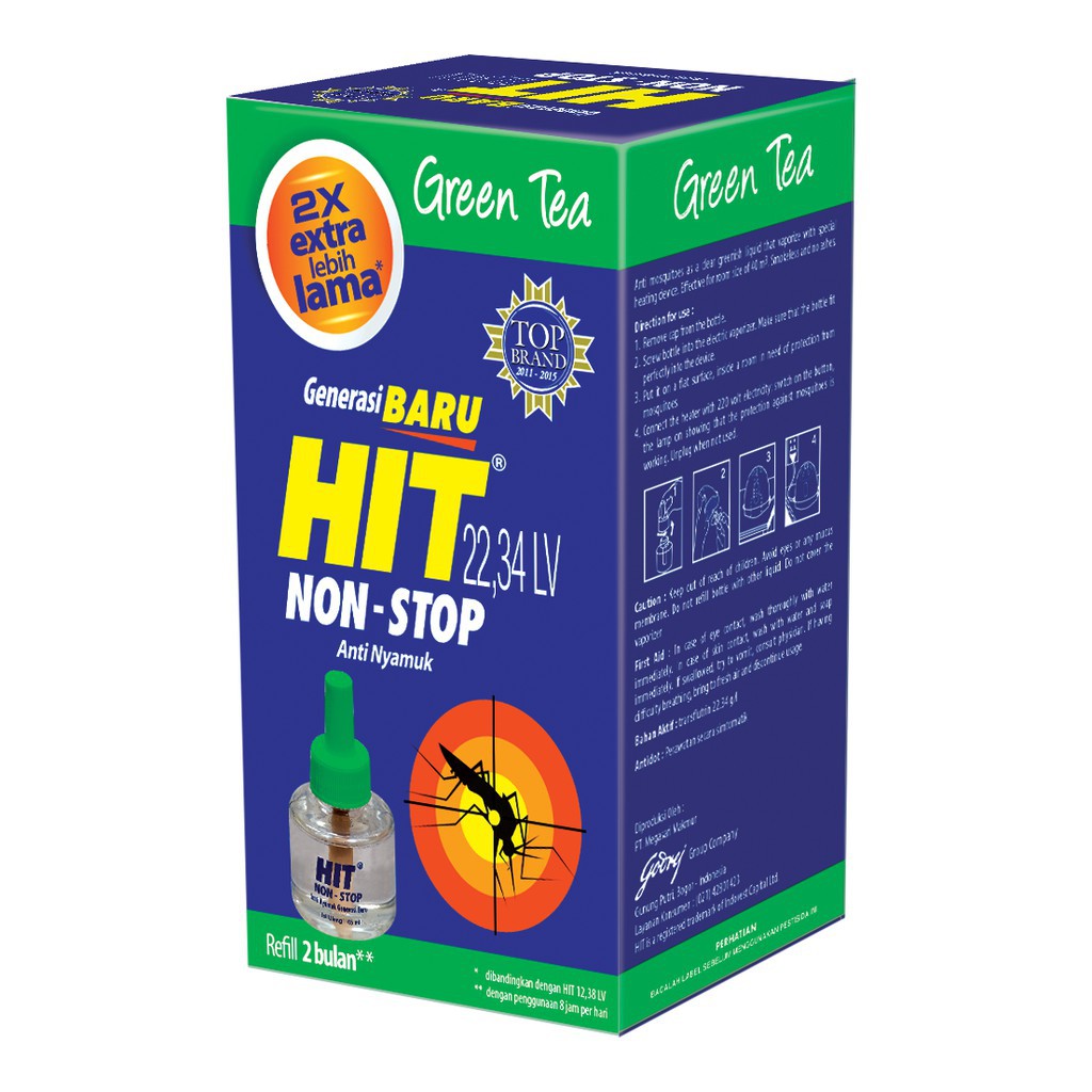 Jual Hit Non Stop Refill green Tea 2 Bulan 45ml | Shopee Indonesia
