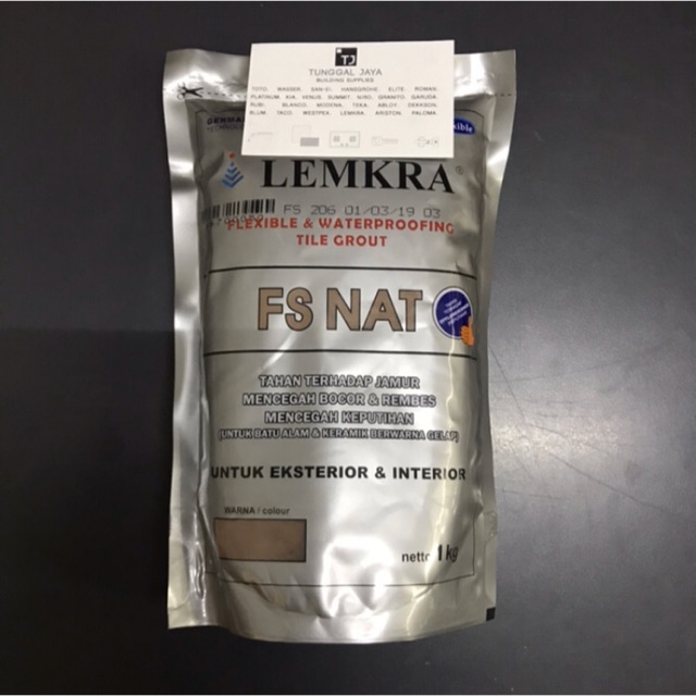 Jual Semen Nat Lemkra 206 Pure Brown 1kg / Pengisi Nat Keramik Granit ...