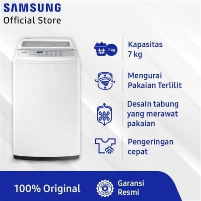 Jual Mesin Cuci Top Loading Samsung WA70H4200 7Kg Wobble Samsung WA ...