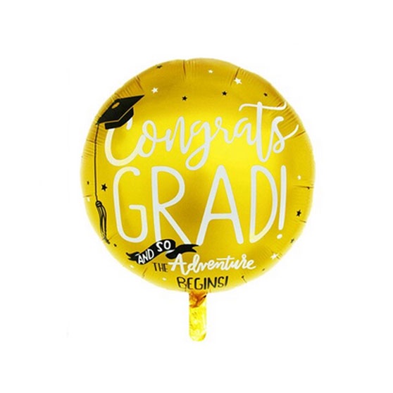 Jual BALON FOIL BESAR GRADUATION BULAT GRAD EMAS / Balon Wisuda Sidang ...