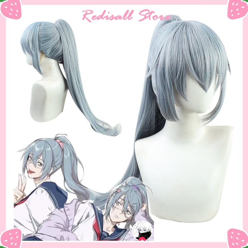 Jual PREORDER Jujutsu Kaisen Mahito Cosplay Wig Ponytail Version Gray ...