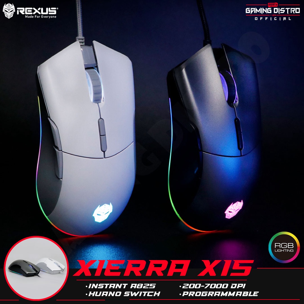 Rexus Xierra X15 RGB Gaming Mouse | Shopee Indonesia