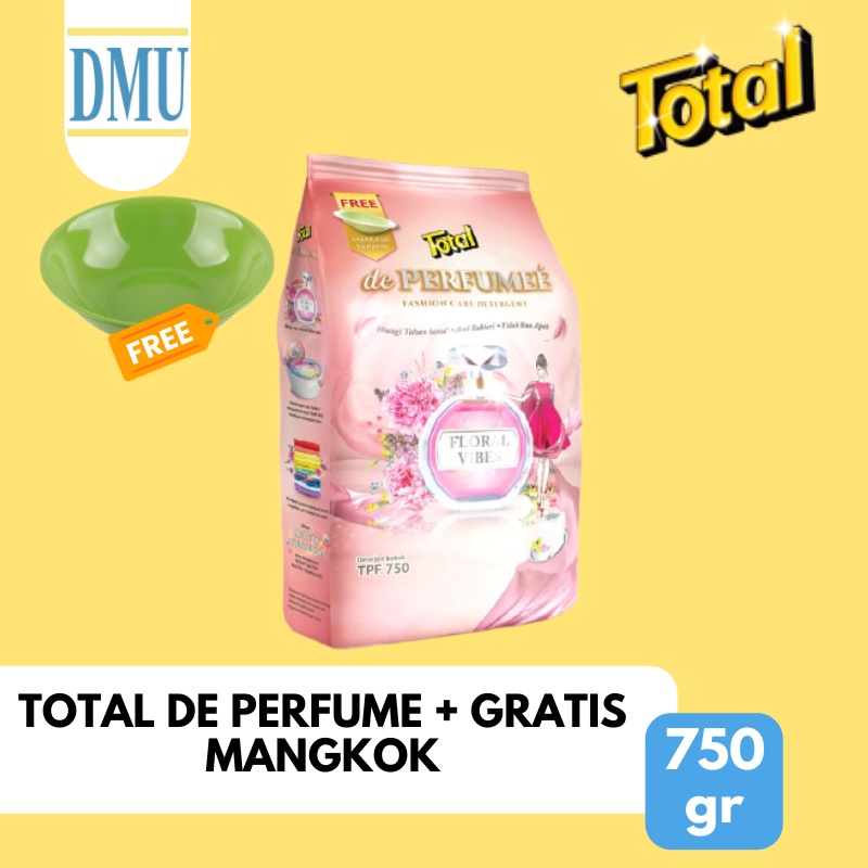 Jual Sabun Detergent Bubuk Total de Perfumee 750gr + Gratis Mangkok ...