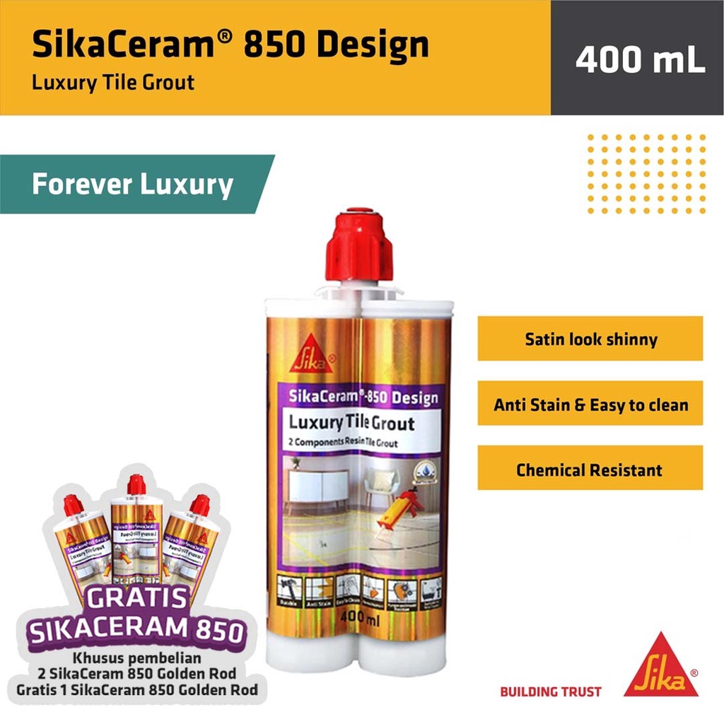 Jual Sika - SikaCeram 850 Design Tile Grout Epoxy Glitter Pengisi Nat ...
