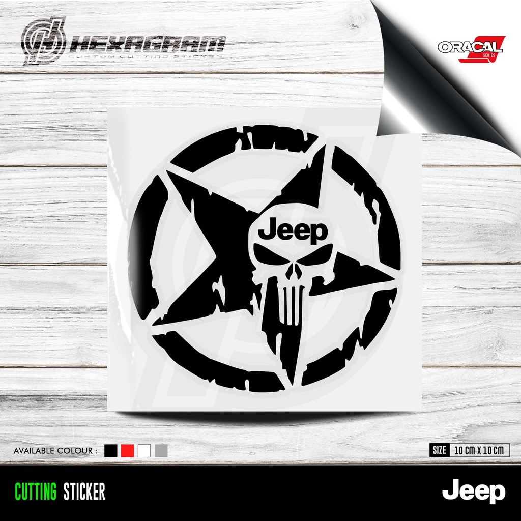 Cutting Sticker JEEP Star Skull | Stiker JEEP Star Skull | Jeep ...