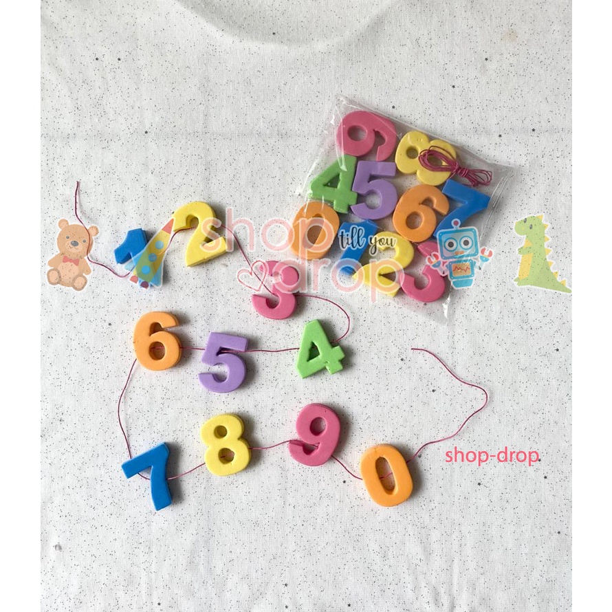 Jual Paket Meronce Angka 123 - Mainan Edukasi Anak Montessori - Mainan ...