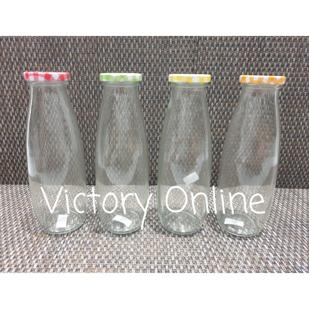 Jual Botol Susu Kaca Gelas Glass Milk Bottle 500ml Botol Juice 500ml ...