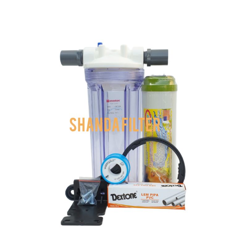 Jual Paket Filter Air 1 Tahap Zat Kapur Siap Pakai (Clear 10" drat 3/4 ...