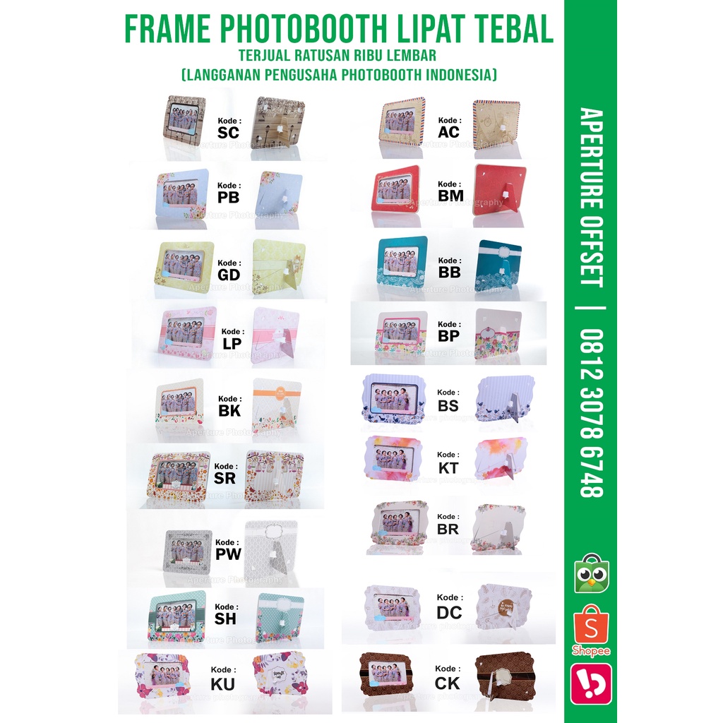 Jual Frame Kertas Photobooth 4R terlaris (MINIMAL 100pcs) | Shopee ...