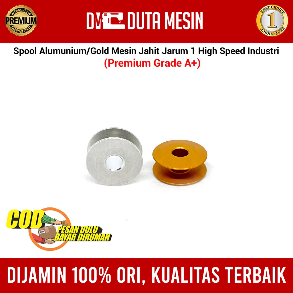 Jual Bobbins / Spool Alumunium/Gold Mesin Jahit Jarum 1 High Speed ...