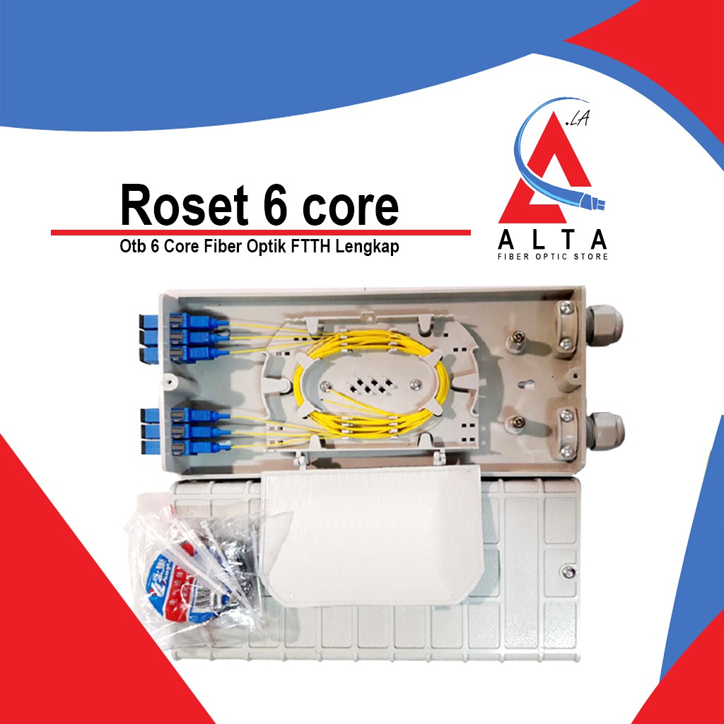 Jual Roset 6 core otb 6 core fiber optik ftth lengkap | Shopee Indonesia