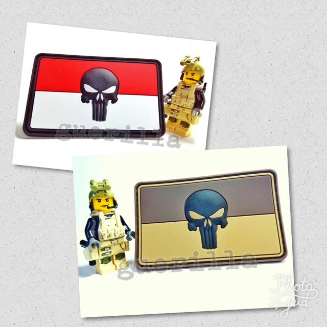Jual Rubber PVC Patch 3D Bendera Punisher | Shopee Indonesia