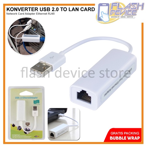 Jual Konverter USB 2.0 To LAN Card ETHERNET Adapter Network | Shopee ...