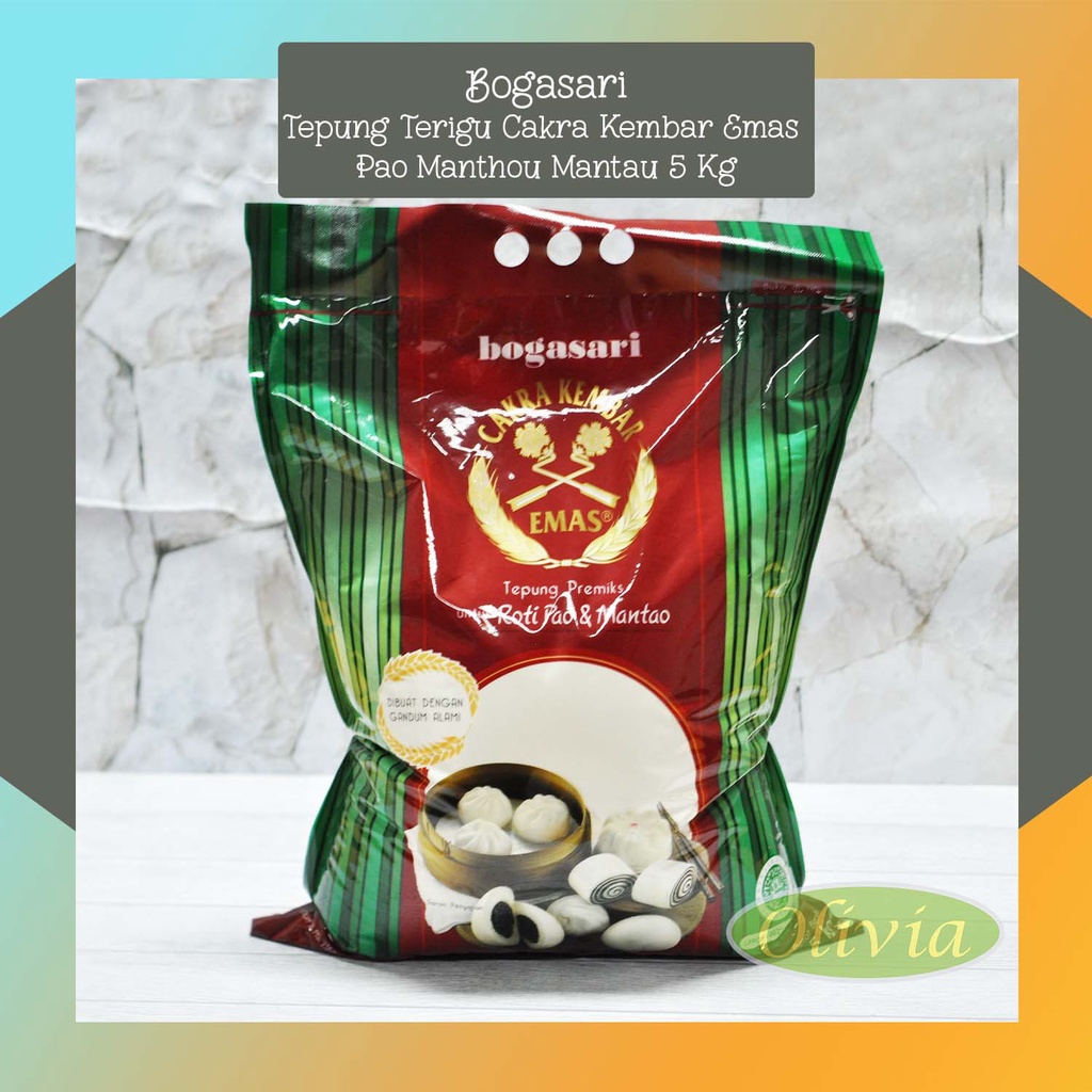 Jual Tepung Cakra kembar Emas Roti Pao dan Mantao 5 Kg / Terigu ...