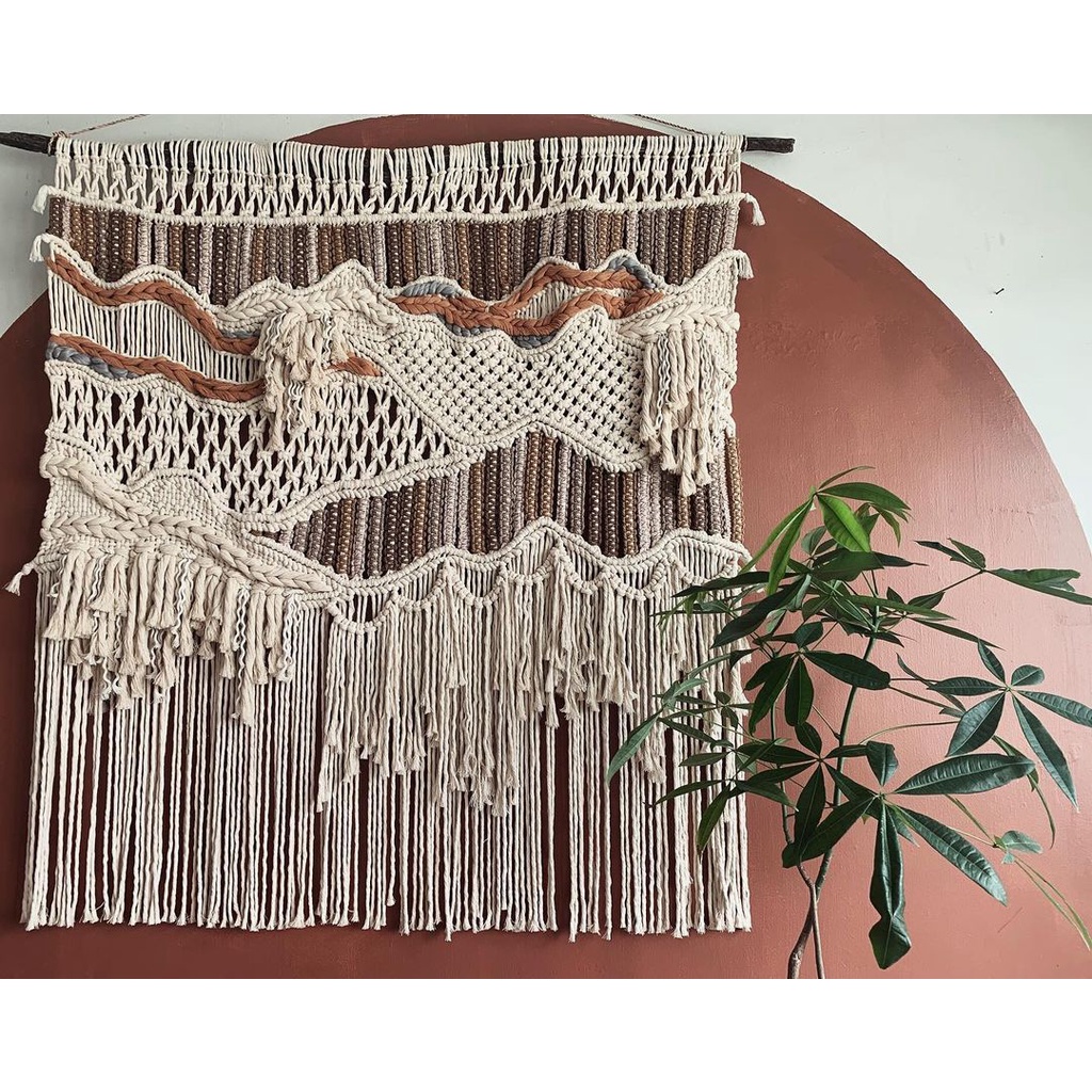 Jual Macrame weave / makrame hiasan dinding 140x120cm | Shopee Indonesia