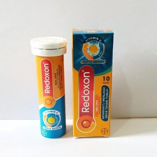 Jual Redoxon isi 10 Vit C, D & Zinc Rasa Jeruk Multivitamin Triple ...