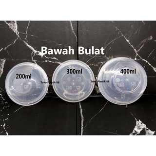 Jual Food Container-Box makanan-Wadah Plastik - Mangkok 200ml Bulat ...
