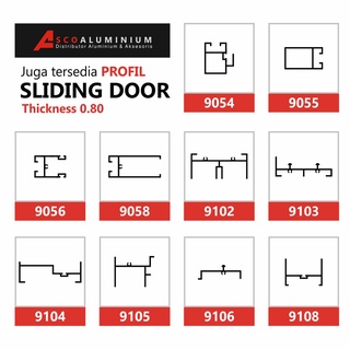 Jual Aluminium Rel Bawah Double Profile 9105 Sliding Door | Shopee ...