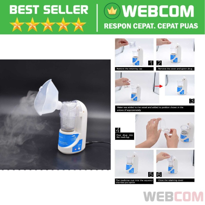 Jual Terapi Pernafasan Ultrasonic Inhale Nebulizer Taff OMICRON Quiet Treatment Pengobatan ...