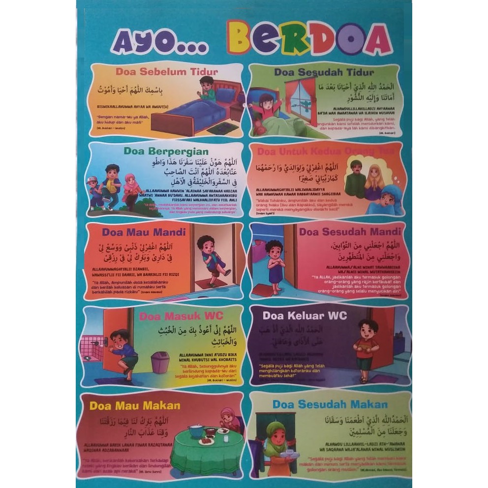 Jual POSTER ANAK ISLAMI AYO BERDOA PAUD-TK-SD | Shopee Indonesia