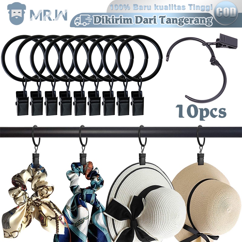 Jual 10pcs Pengait Hordeng Jendela Pengait Gorden 38cm Cincin Rel ...
