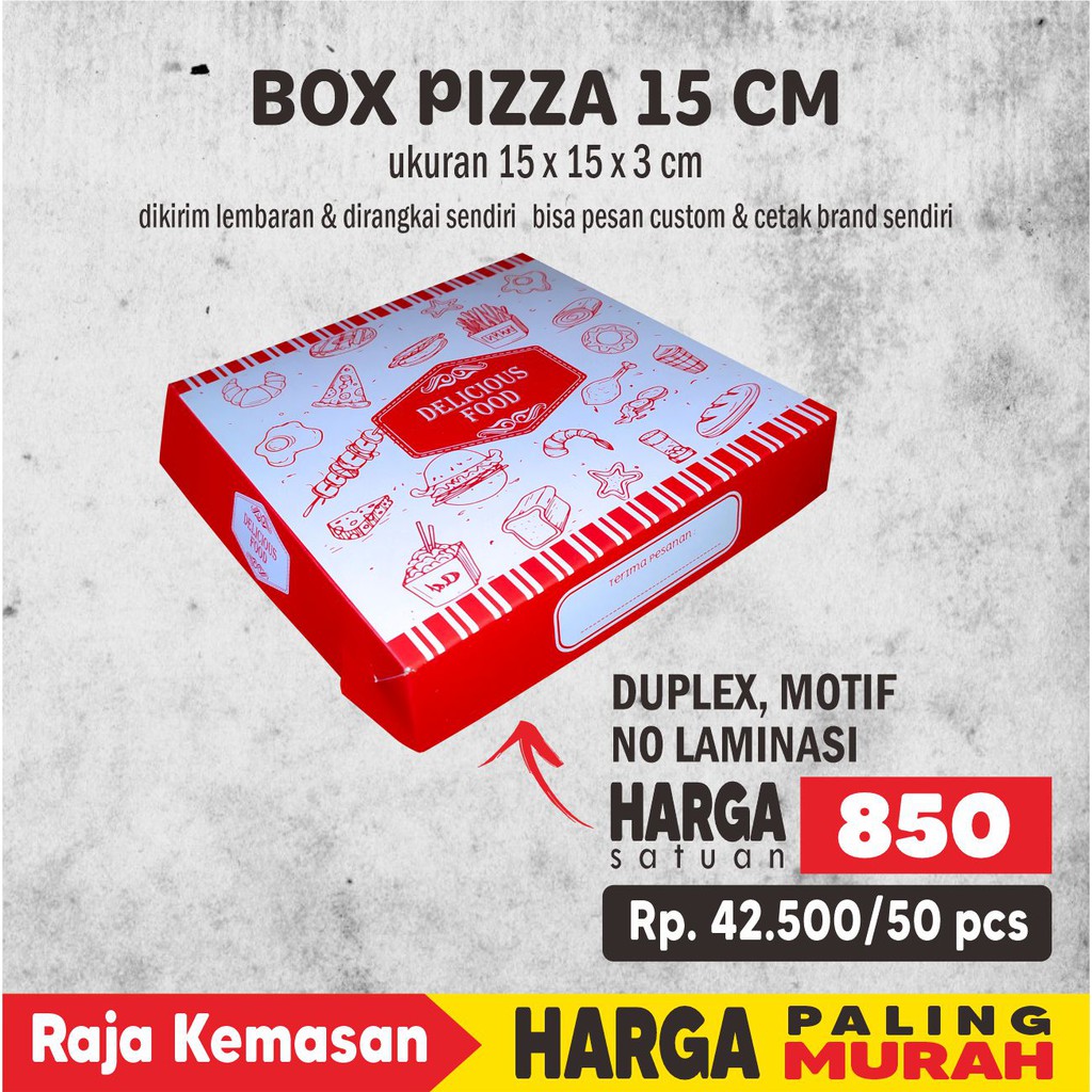 Jual BOX PIZZA 15 CM DUPLEX (isi 50 pcs) Indonesia|Shopee Indonesia
