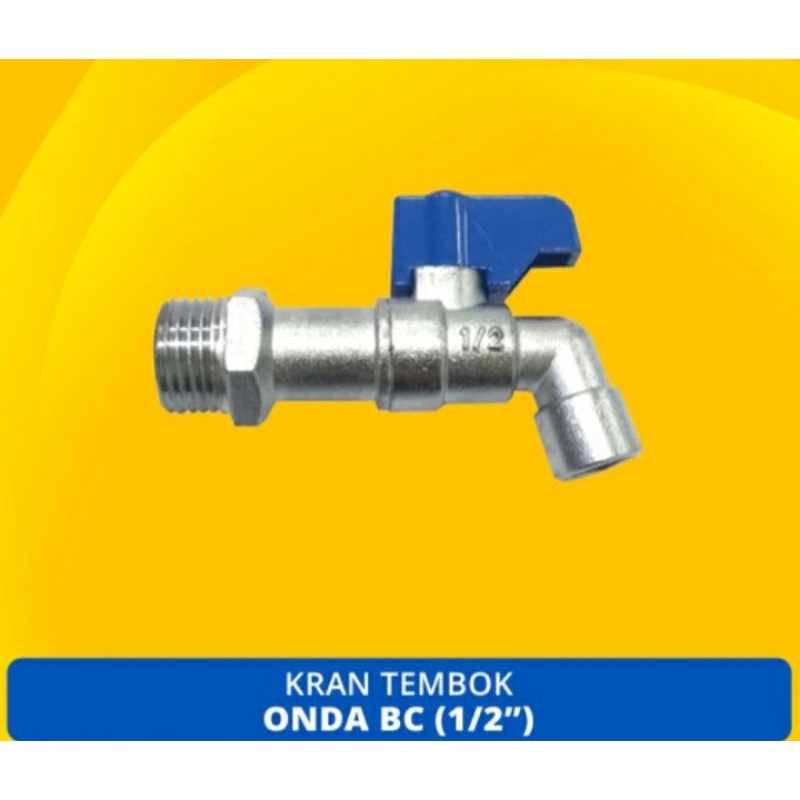 Jual ONDA kran tembok BC 1/2 kran cebol warna biru (original produk ...