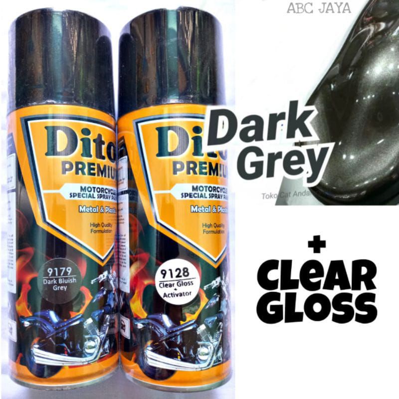 Jual Paket Pylok Pylox Diton Premium 400ml Dark Bluish Grey 9179 ...