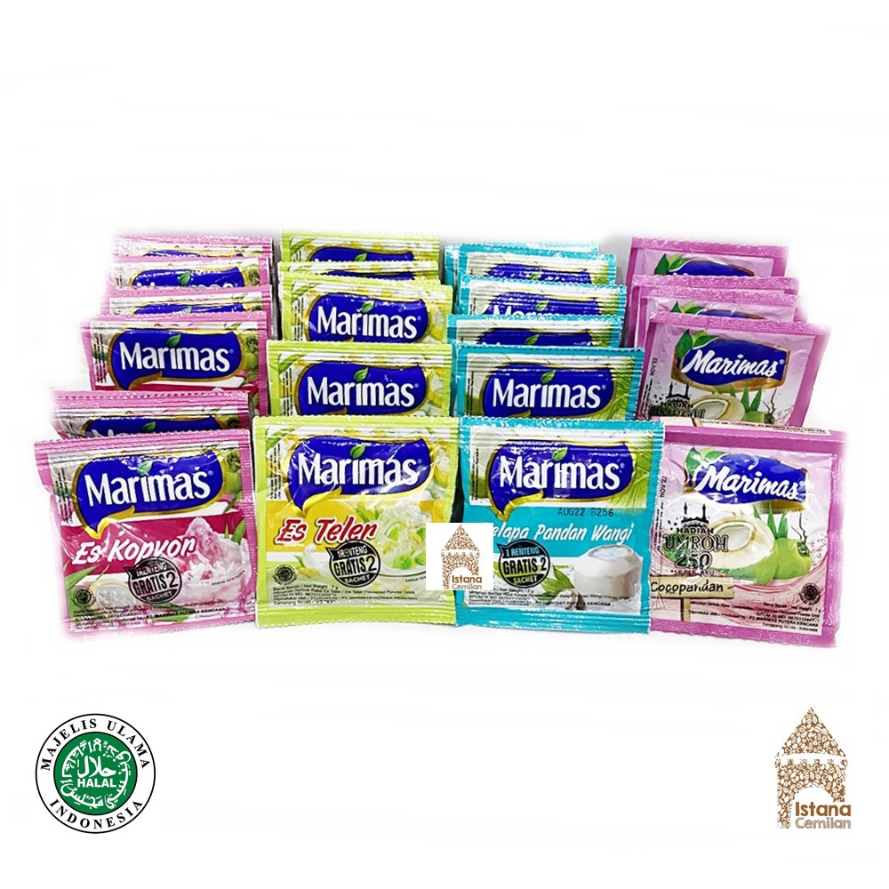 Jual MARIMAS Kelapa Pandan Wangi / Jeruk Segar / Es Kopyor / Cocopandan ...