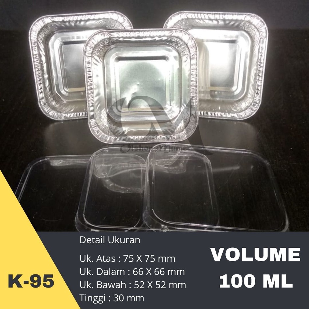 Jual Alumunium foil cup K95 + TUTUP MIKA | alumunium foil cup OX 100 + tutup mika macaroni ...