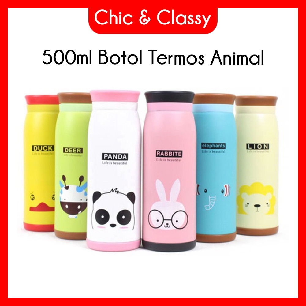 Jual TERMOS ANIMAL || Thermos Stainless Animal 500ml / Botol Thermos ...