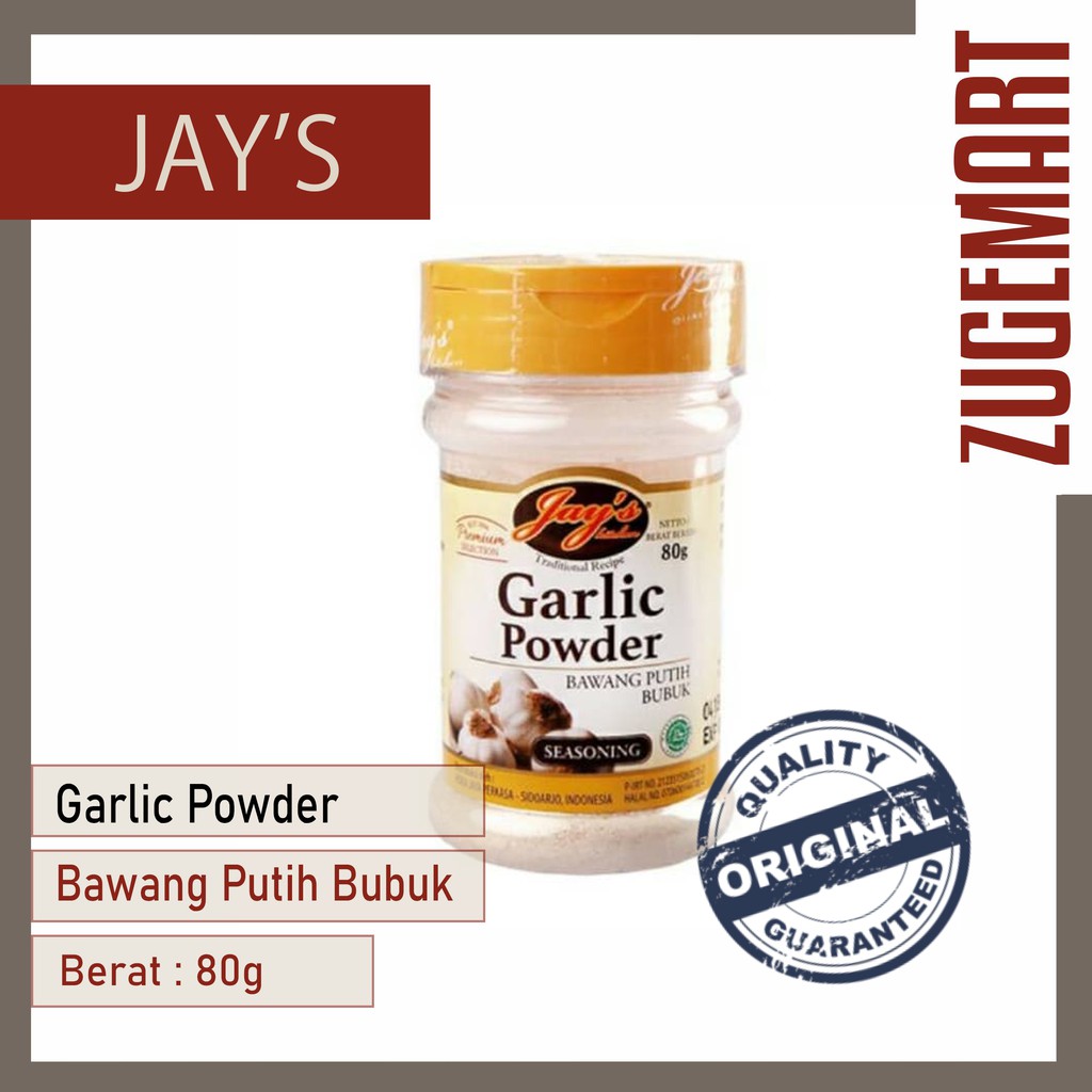 Jual Jay's Garlic Powder / Bawang Putih Bubuk - 80Gram | Shopee Indonesia
