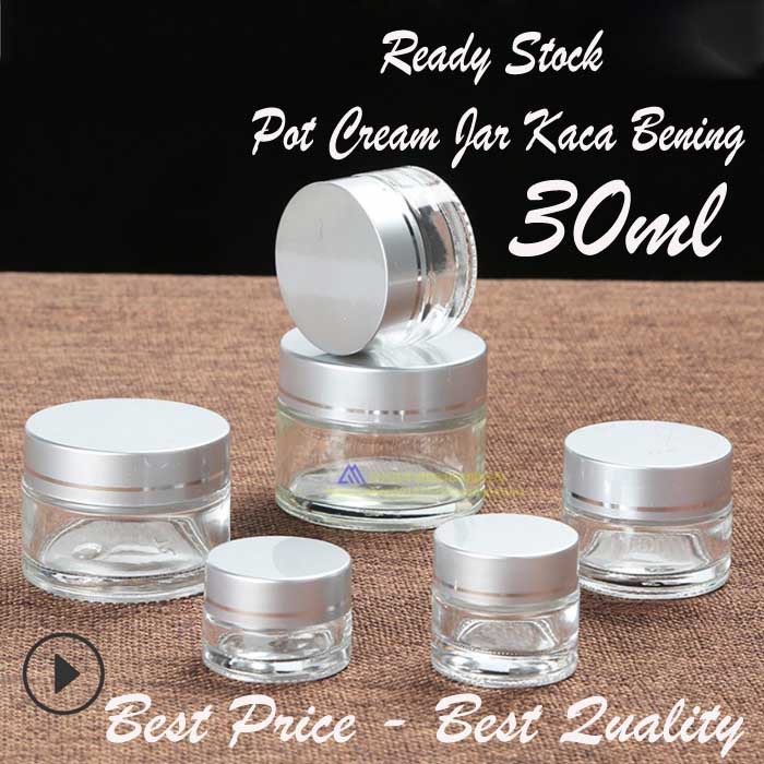 Jual Pot Cream Kaca Bening 30gram 30ml Wadah Obat Krim Share In Jar ...