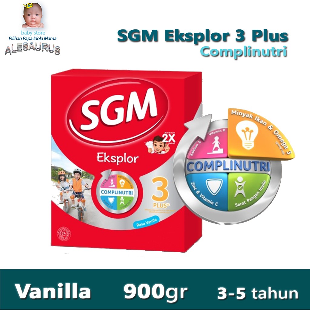 Jual SGM Eksplor 3 Plus Susu Pertumbuhan 3-5 Tahun Vanila Box 900g ...