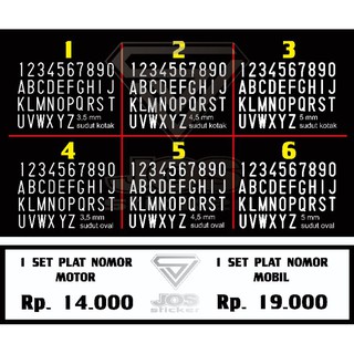 Jual CUTTING STICKER NOMOR PLAT MOTOR/MOBIL | Shopee Indonesia