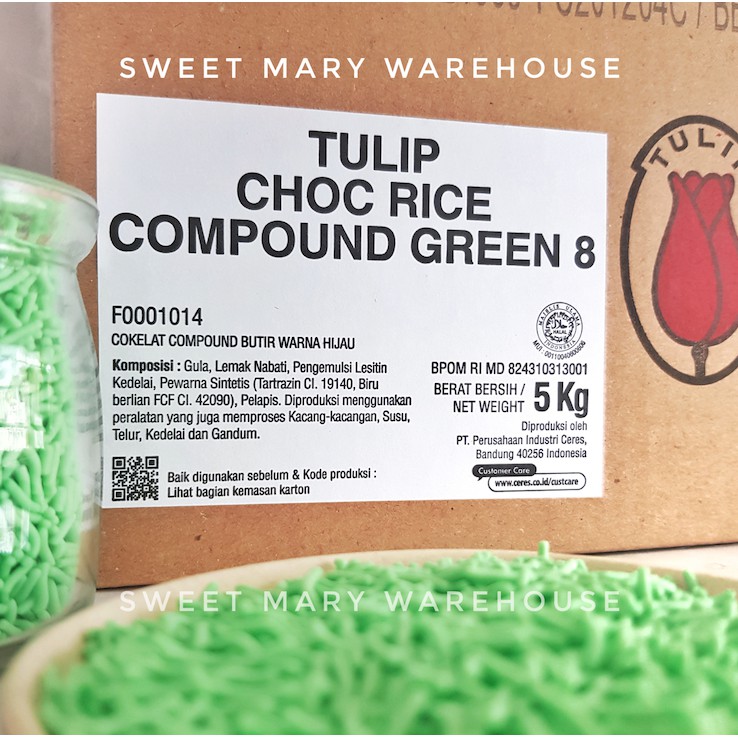Jual Tulip Meises GREEN 5kg Mesis Ceres Hijau Choco Rice Hijau | Shopee ...