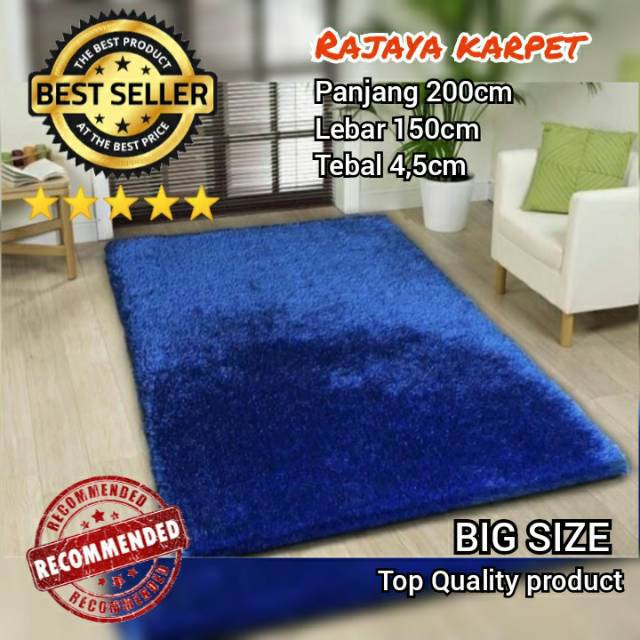 Jual KARPET BULU LEMBUT Tebal 4,5cm Uk200x150 / Surpet polos Best ...