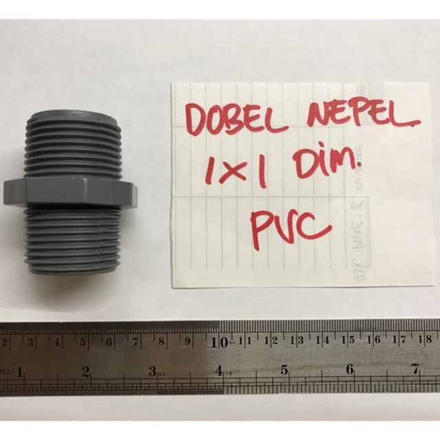 Jual dobel nepel 1 dim pvc double nepple sambungan pipa drat luar | Shopee Indonesia