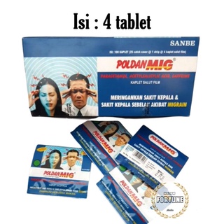 Jual Poldan Mig / Poldanmig obat sakit kepala migrain isi 4 tablet [OB ...