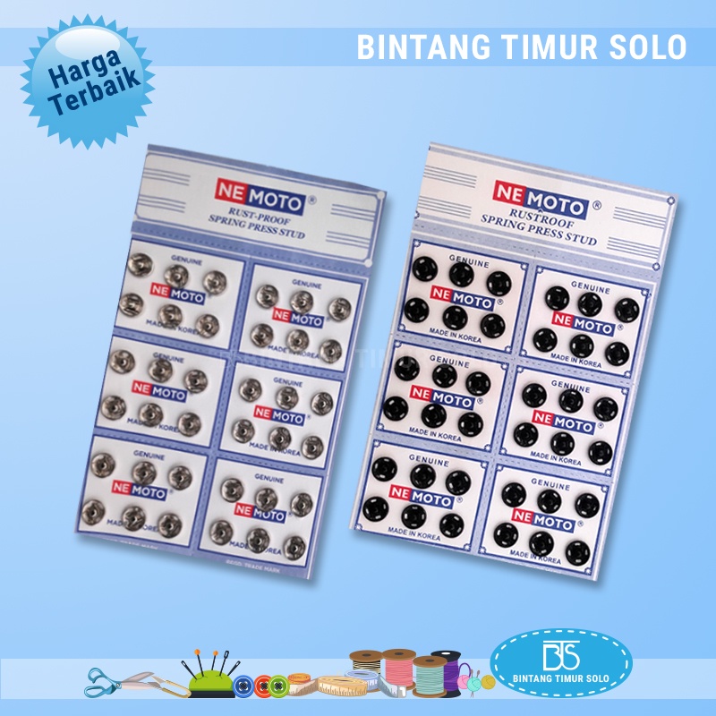 Jual Benik Ceplis Nemoto / Kancing Ceplis Nemoto Hitam Dan Silver ...