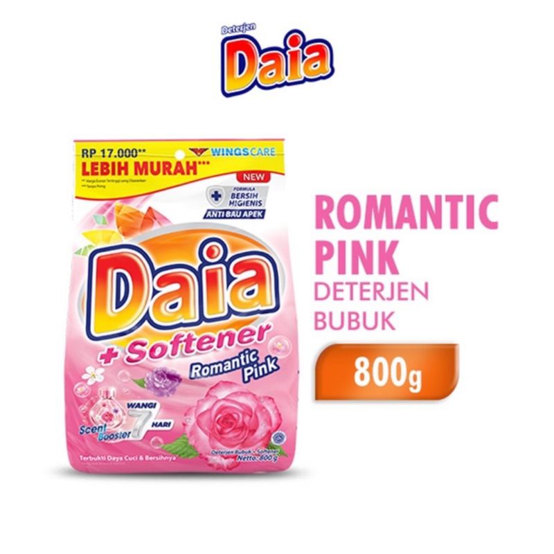 Jual Daia Deterjen Bubuk +Softener 800g (tanpa piring) | Shopee Indonesia