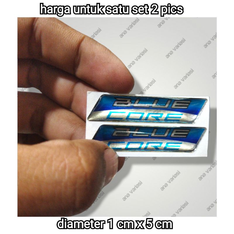Jual sticker emblem bluecore satu sett isi 2 pics, stiker bluecore ...